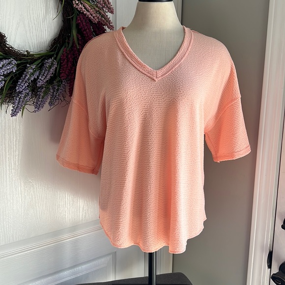 entro | Tops | Nwt Entro Top Peach Size Small Great Layering Piece ...